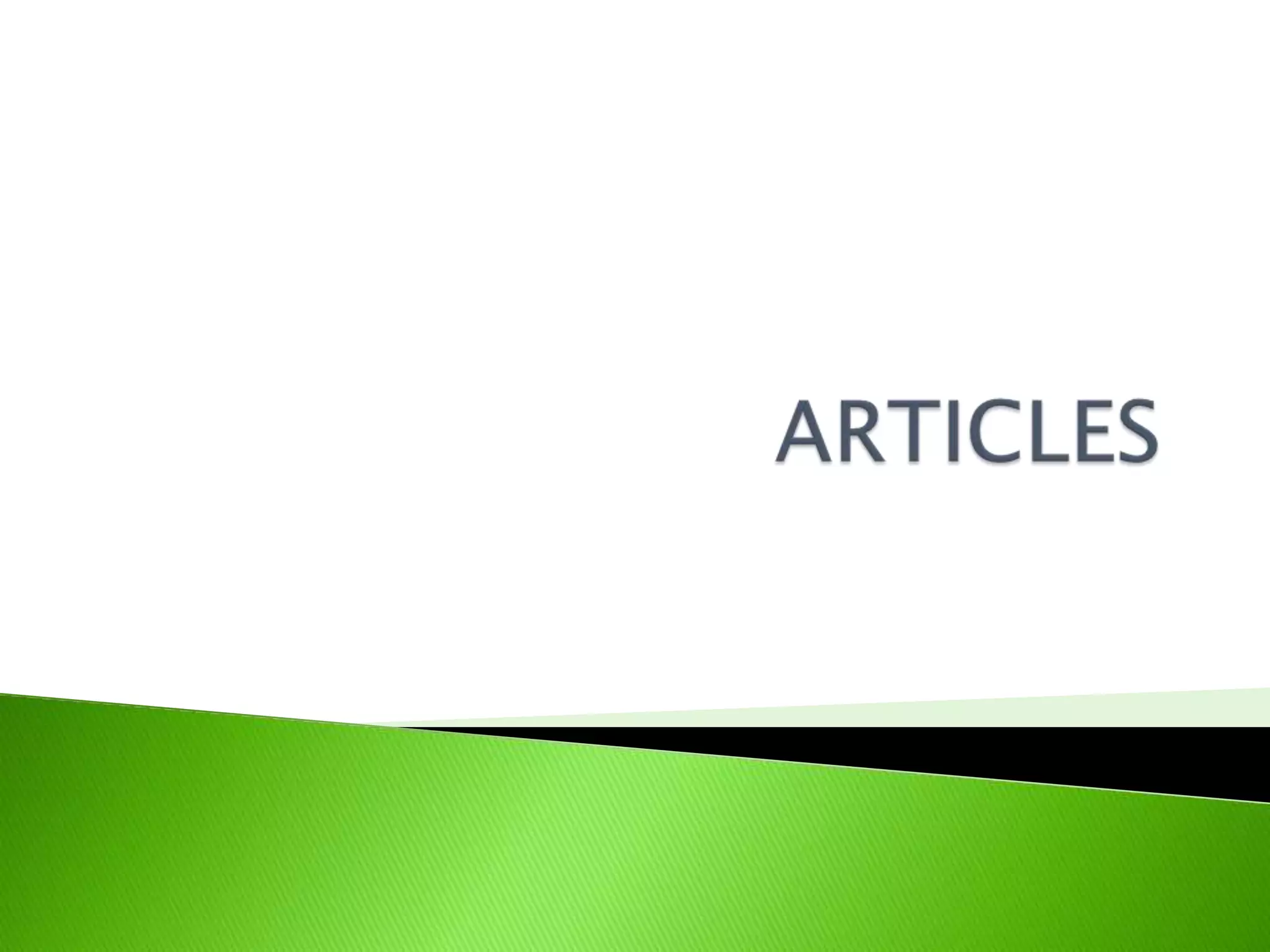 Articles | PPTX