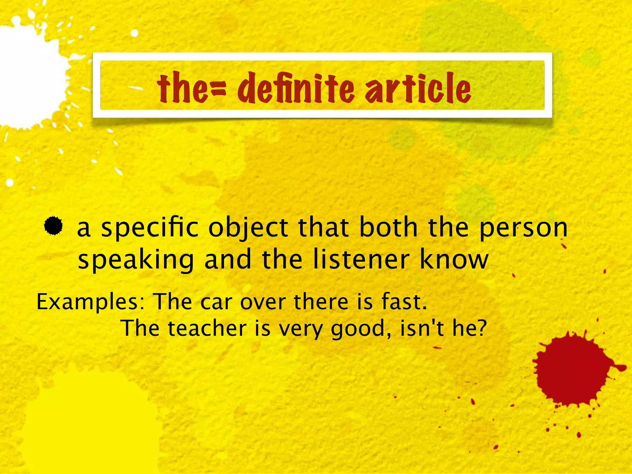 Definite and Indefinite Articles | KEY