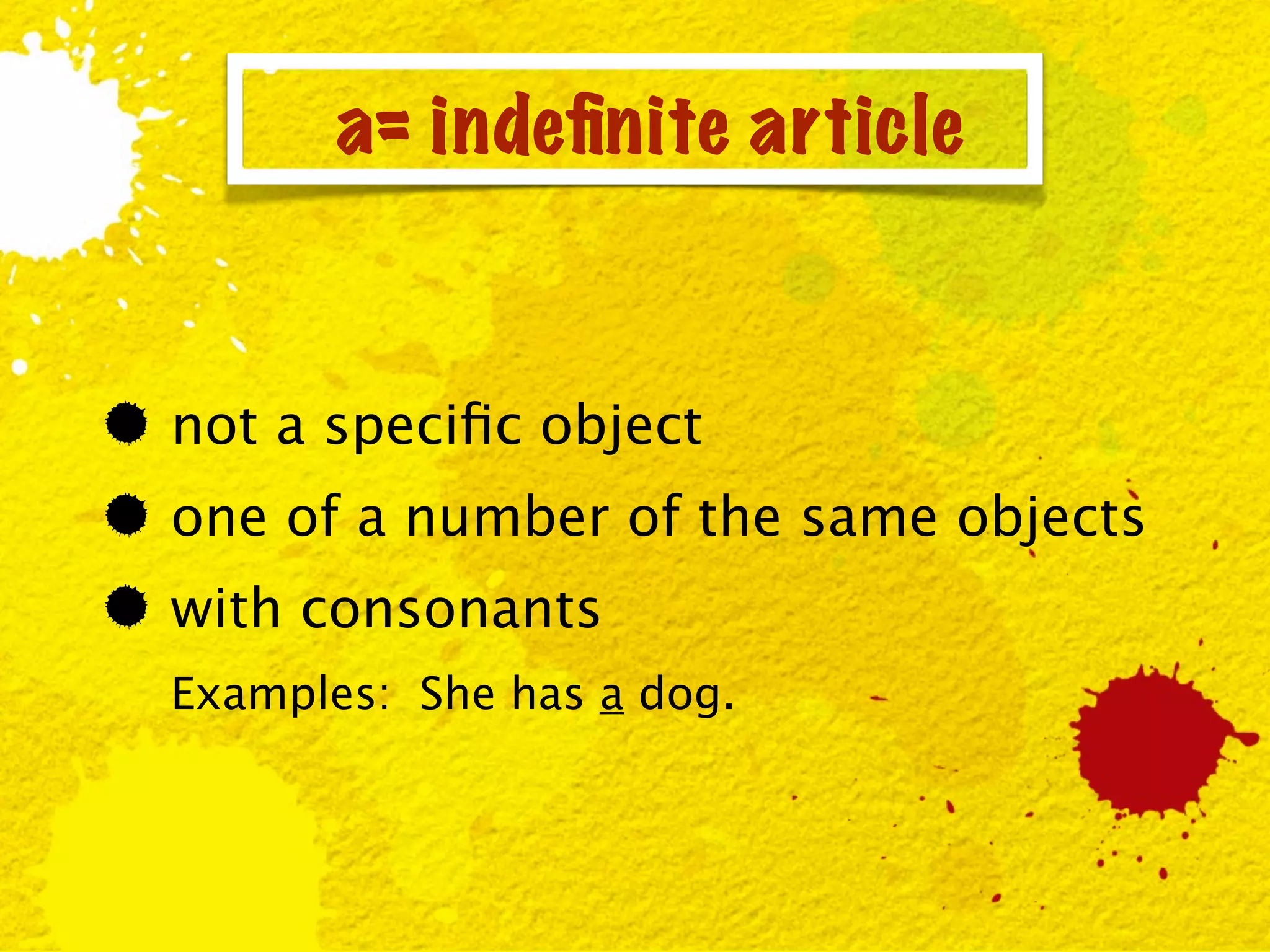 Definite and Indefinite Articles | KEY