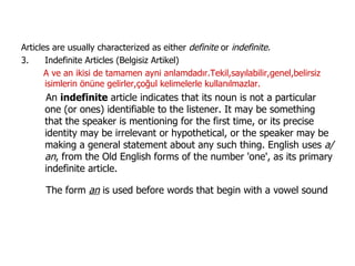 Articles with Tutkish explanation | PPT