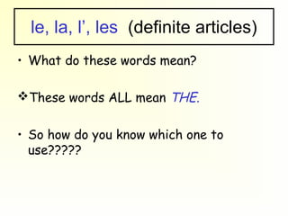 Les Articles | PPT