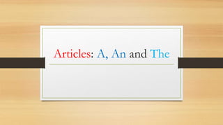 Articles | PPT