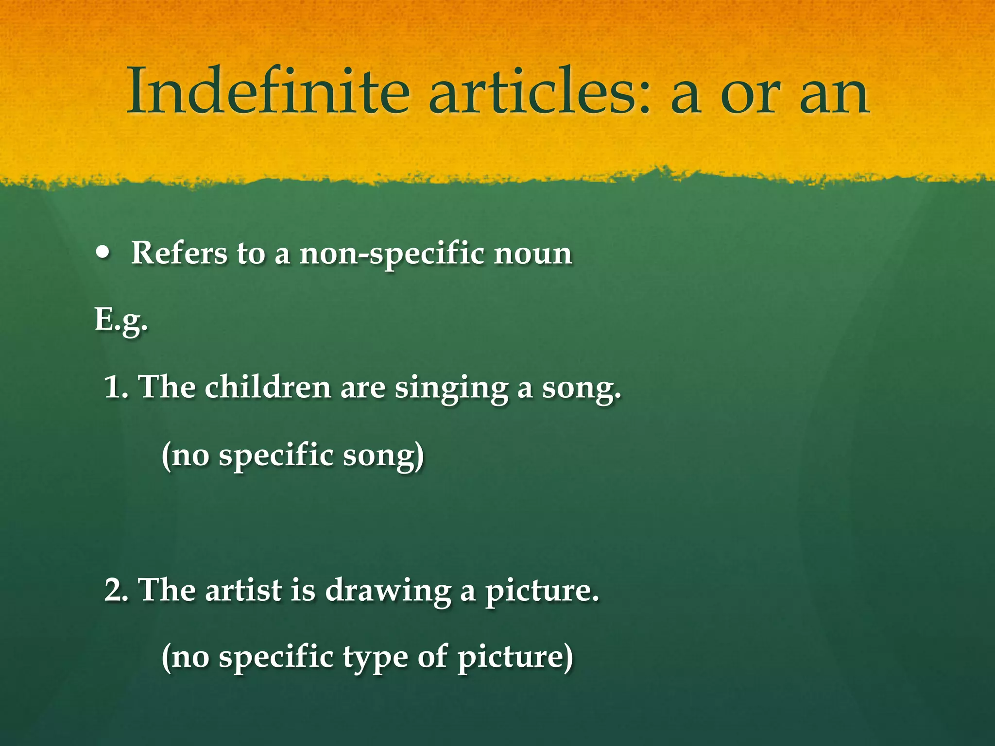 Articles and types of articles- English grammar | PDF