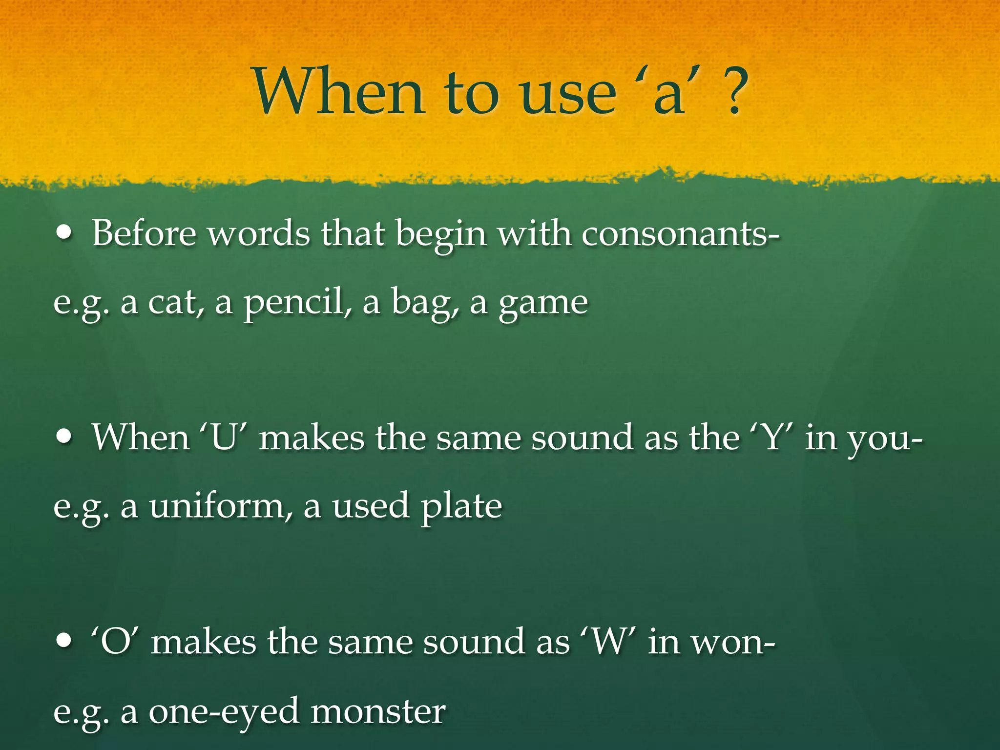 Articles and types of articles- English grammar | PDF