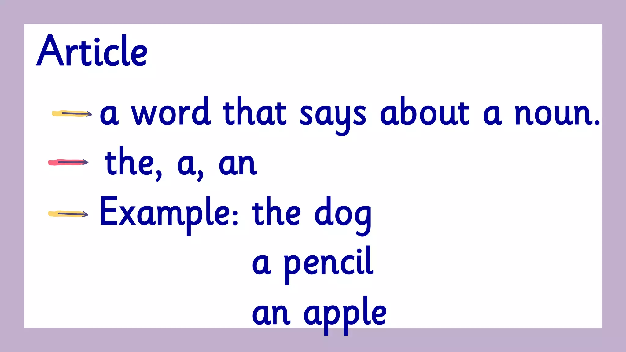 Articles: a, an and the | PPTX