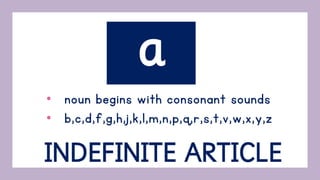 Articles: a, an and the | PPTX