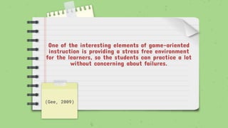 Role of Game-Oriented Instruction in Learning L2 Vocabulary: A Case of ...