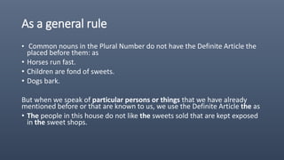 Articles.pptx English grammar general studies | PPTX