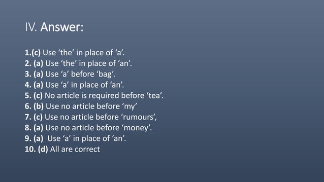 Articles.pptx English grammar general studies | PPT