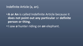 Articles.pptx English grammar general studies | PPT