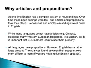 this presentation explain about articles | PPT