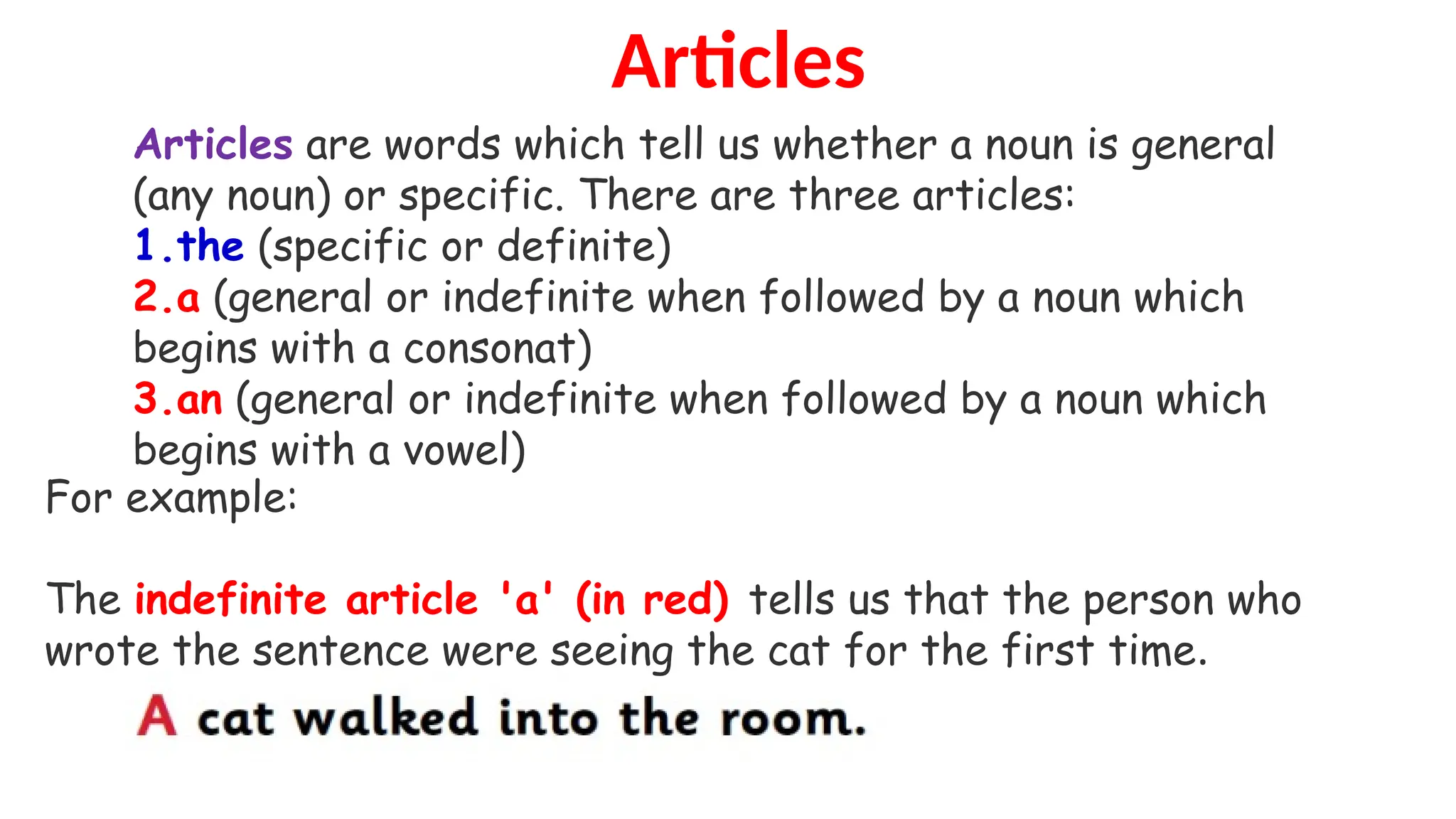Articles: Definite and Indefinite Determiners in English Grammar | PPTX ...