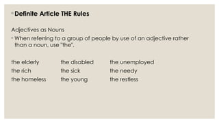 Learning Language English Article A, An, The | PPT