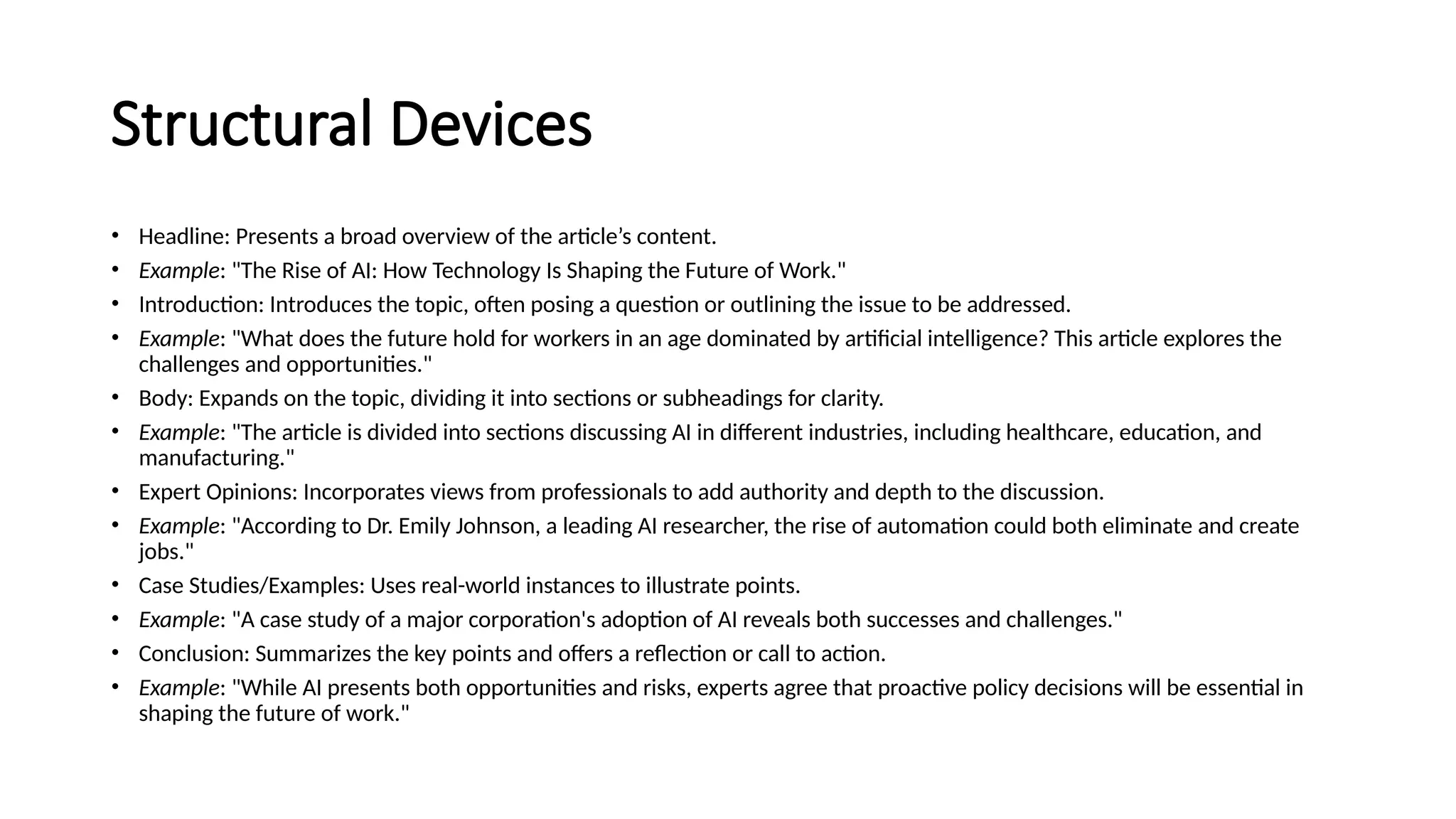 Articles.pptx Conventions and overall structure for as level english ...