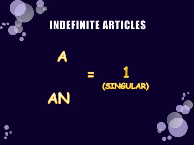 Articles definite and indefinite | PPTX | Science