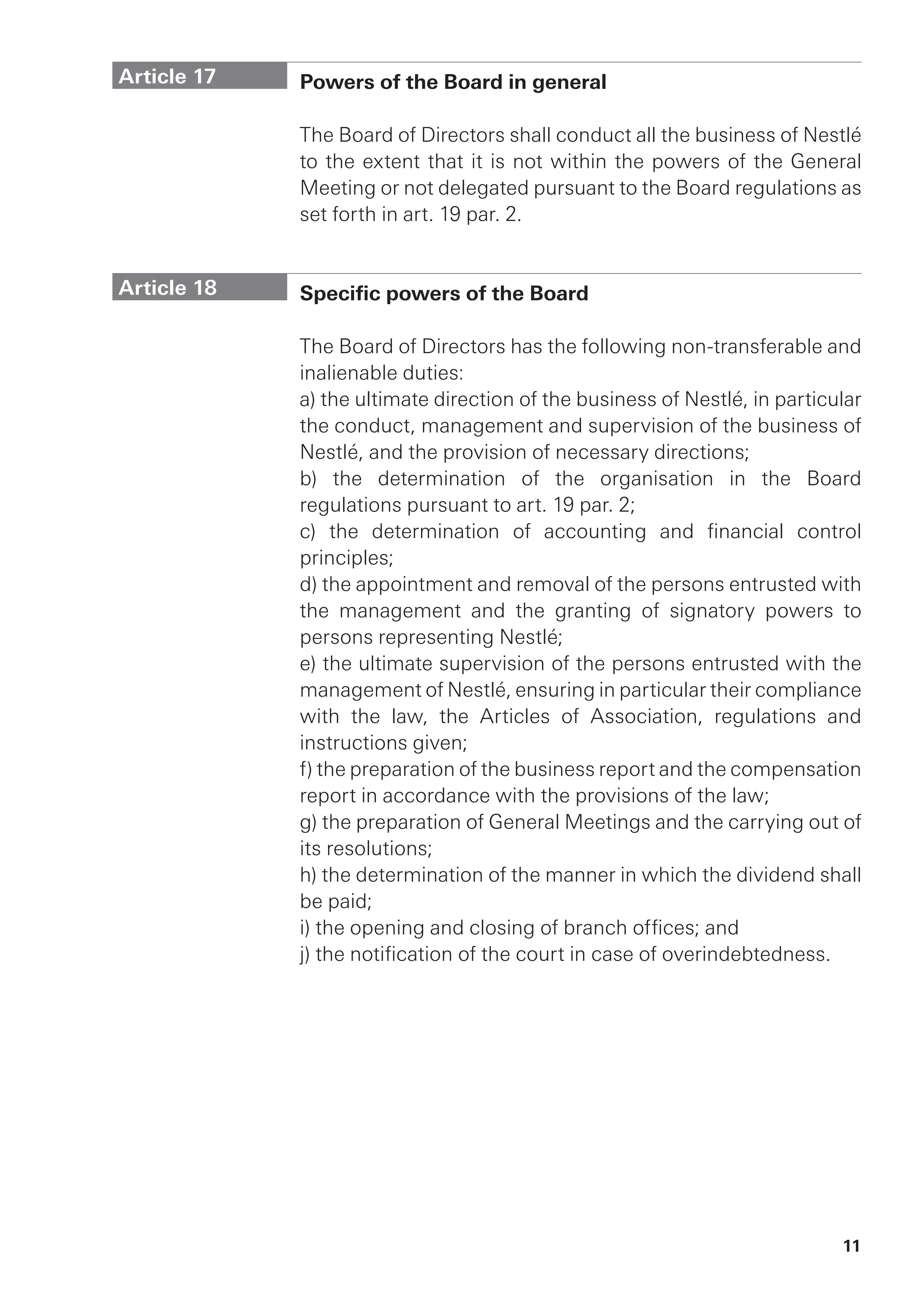 Articles of association of nestle en | PDF
