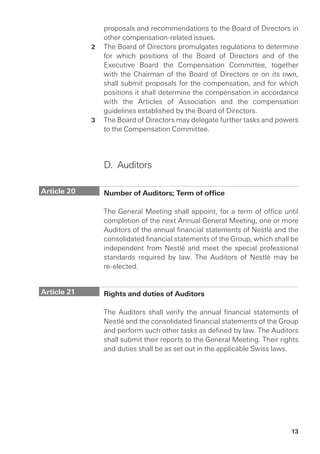 Articles of association of nestle en | PDF