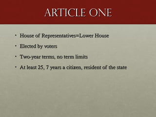 Articles I, II, III | PPT
