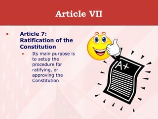7 Articles Of Constitution