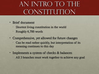 Articles I-III of the Constitution | PPT