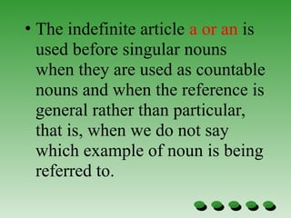 ARTICLES FOR OCCUPATIONAL PURPOSES ENGLISH LANGUAGE | PPT