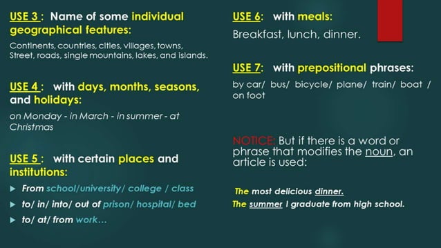 Definite and Indefinite and Zero Articles | PPTX
