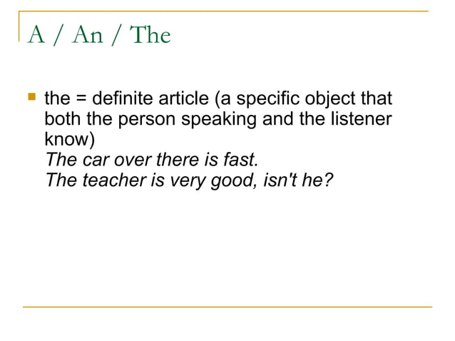 Articles and quantifiers | PPT