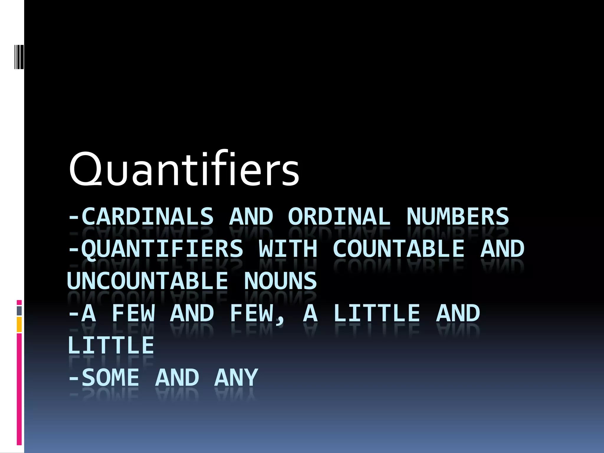 Articles and Quantifiers | PPTX