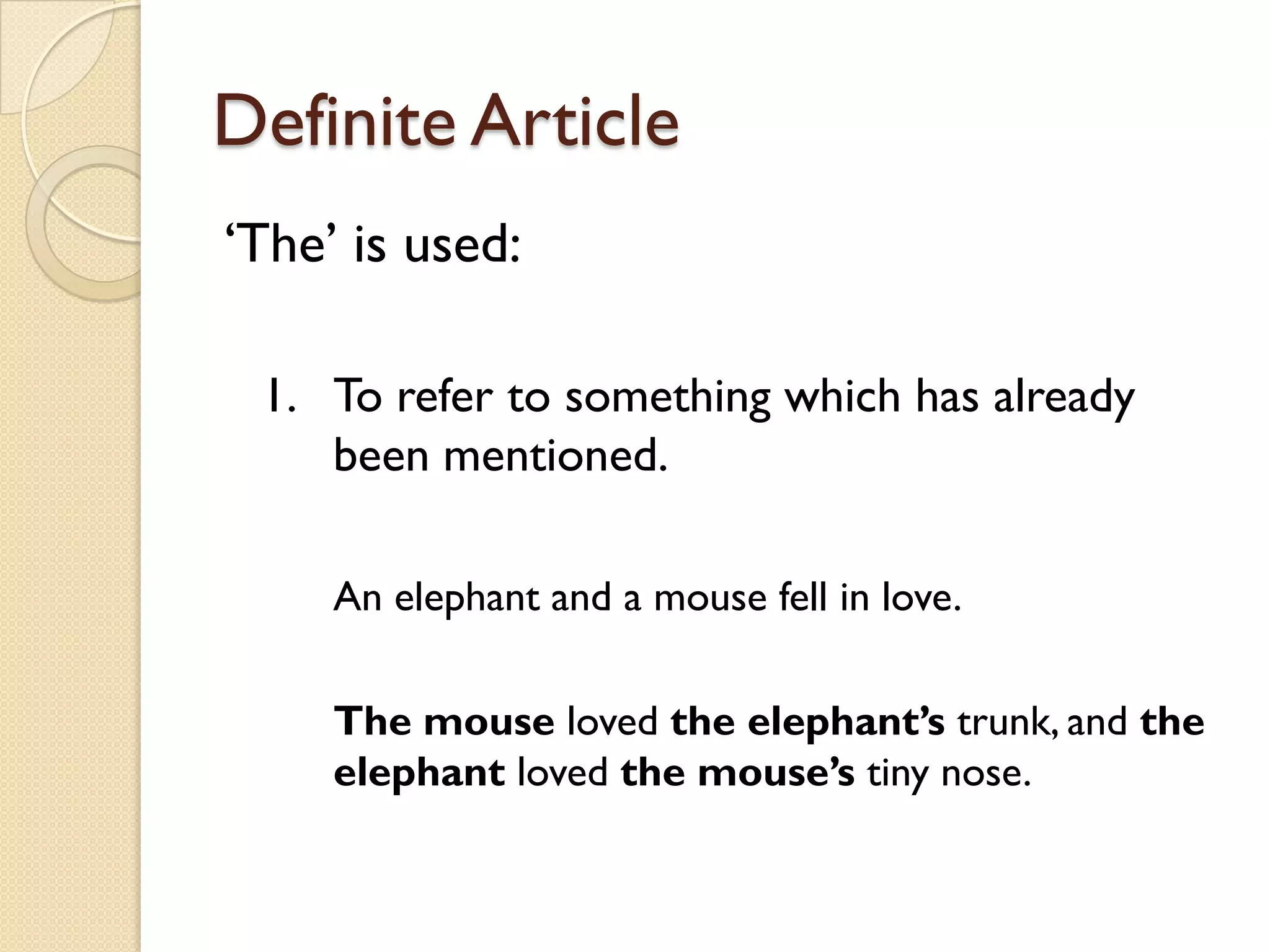 Articles and Quantifiers | PPTX