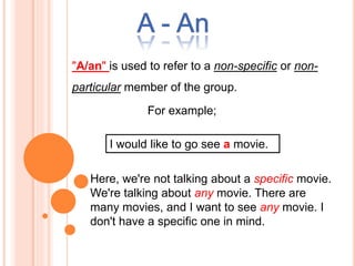 Articles a or an and the | PPTX
