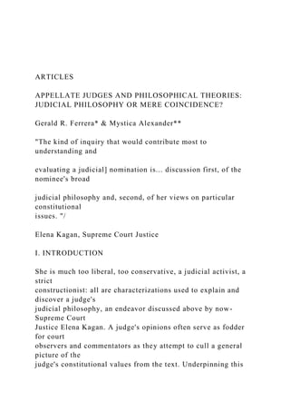 ARTICLESAPPELLATE JUDGES AND PHILOSOPHICAL THEORIESJUDI.docx