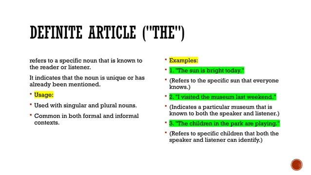 The Use of Articles [ A, An, The ] .pptx