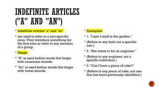 The Use of Articles [ A, An, The ] .pptx
