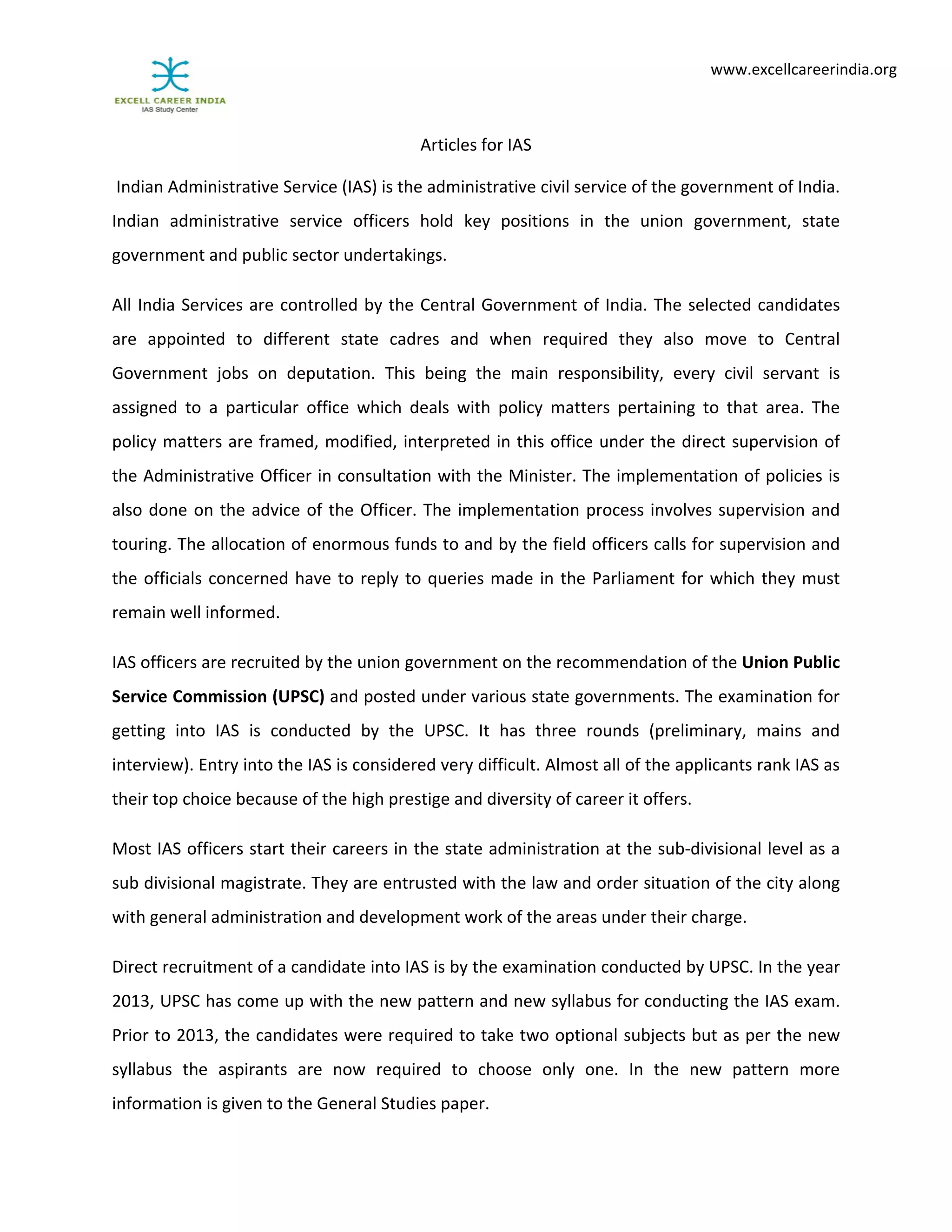 Articles for ias | PDF