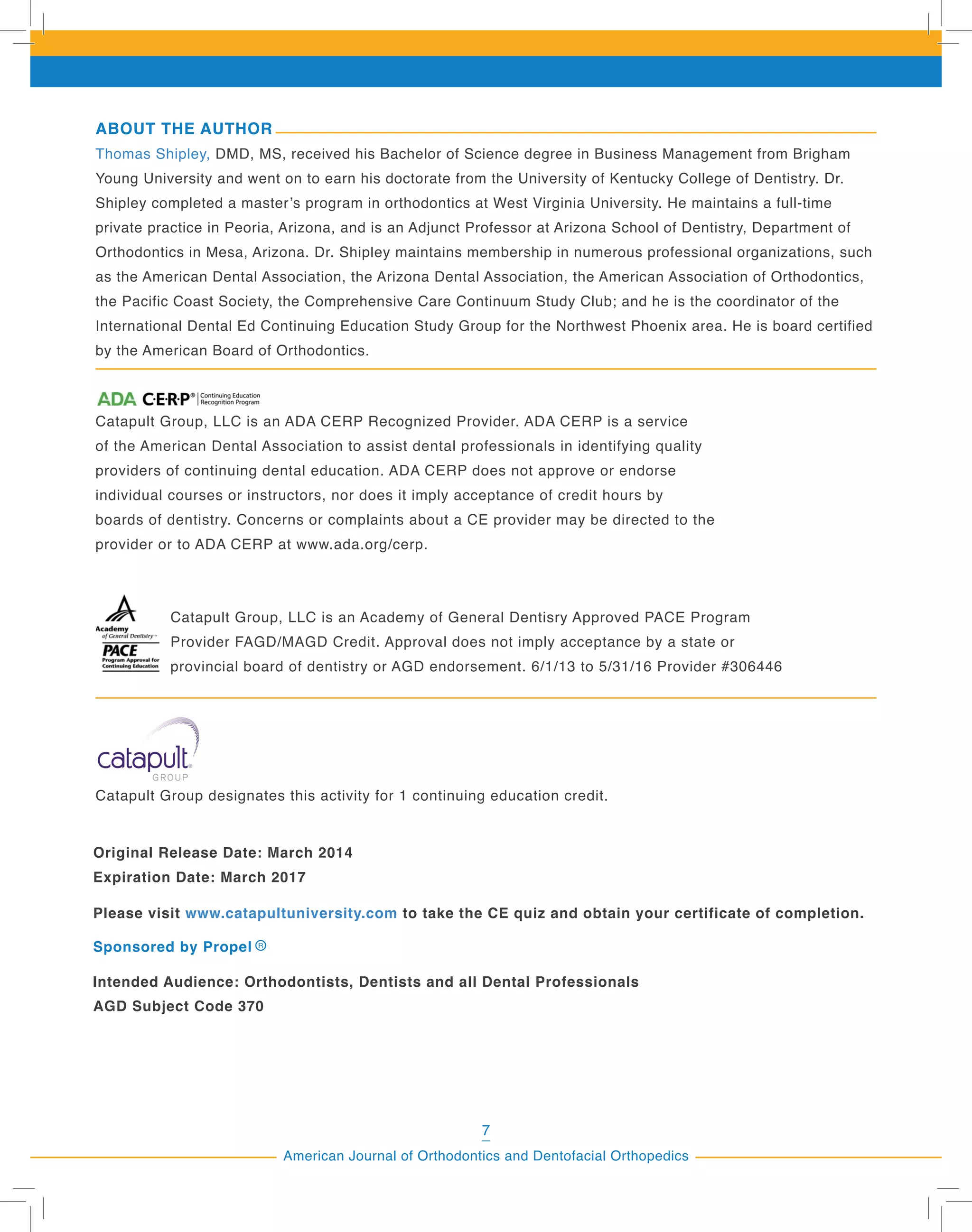Article shipley increasing rate of aligner progression | PDF