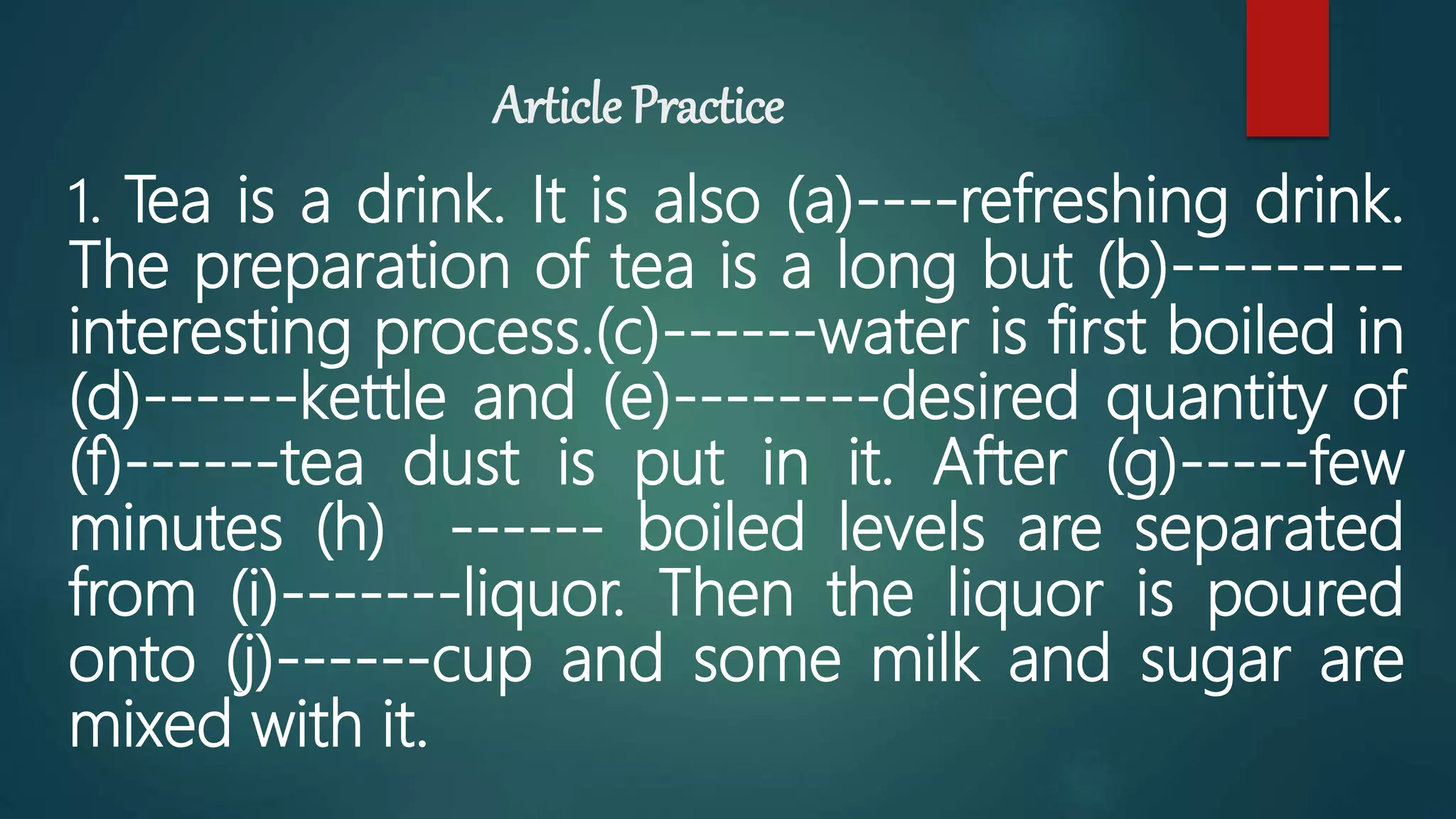 Articles | PPTX | Food & Drink