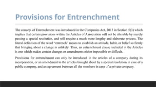 ARTICLES OF ASSOCIATION.pptx for the company | PPT