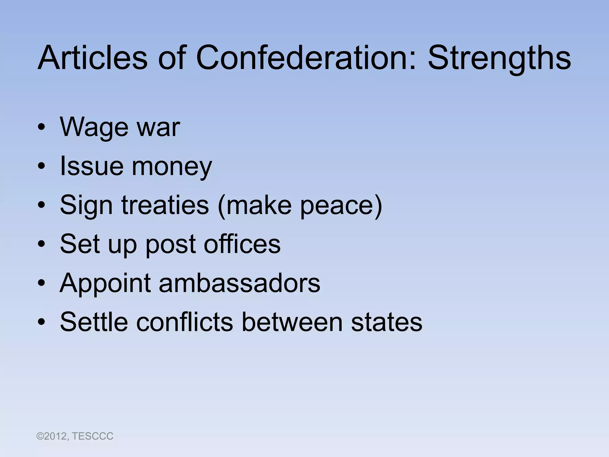 Articles of confederation | PPTX