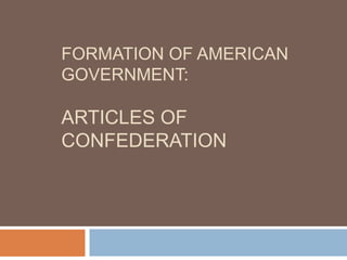 Articles of confederation | PPT