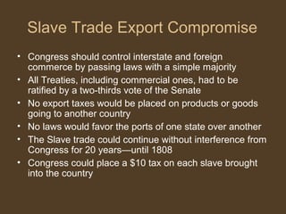 Commerce And Slave Trade Compromise
