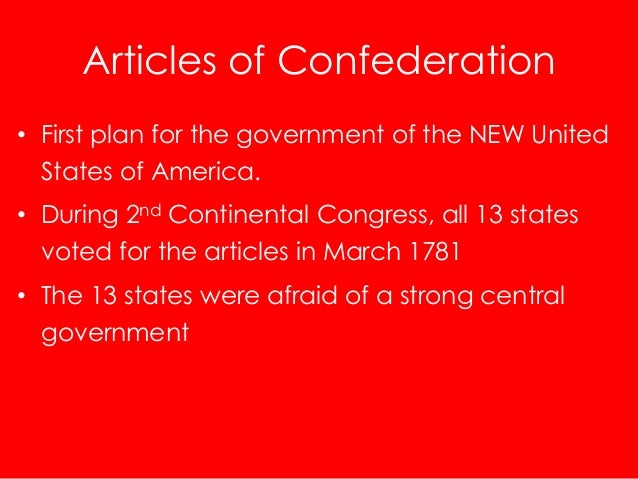 Articles of confederation and the critical period 1783 1789