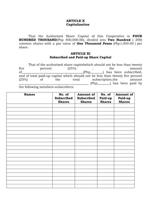 Articles of cooperation | DOCX