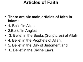 Articles of faith in islam | PPT