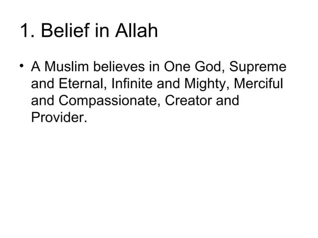 Articles of faith in islam | PPT | Islam | Religion & Spirituality