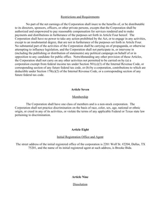 Articles Of Incorporation | DOC