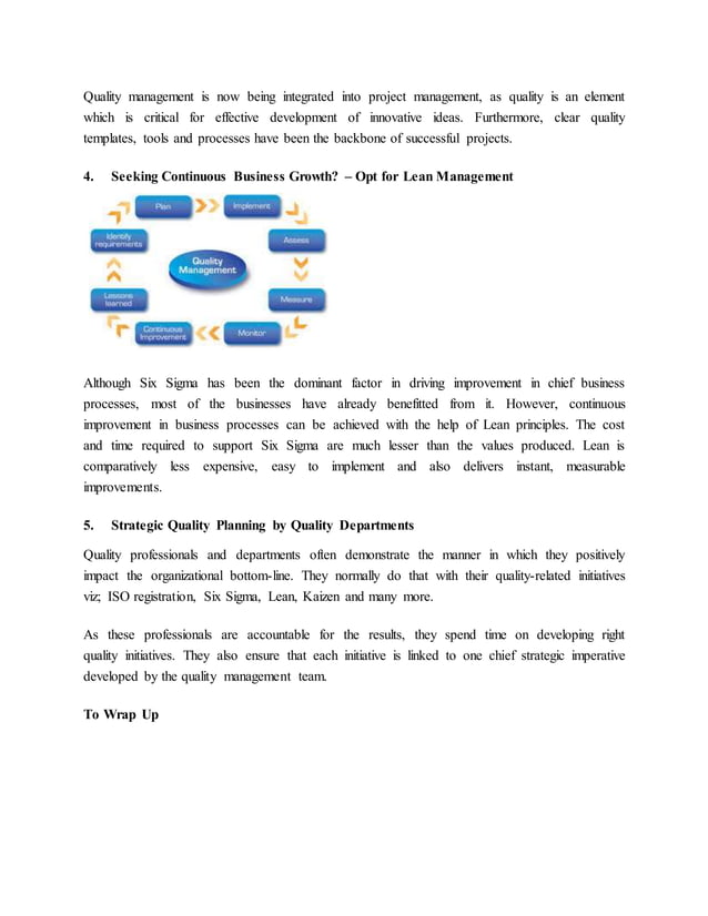 Articles on quality management | DOCX