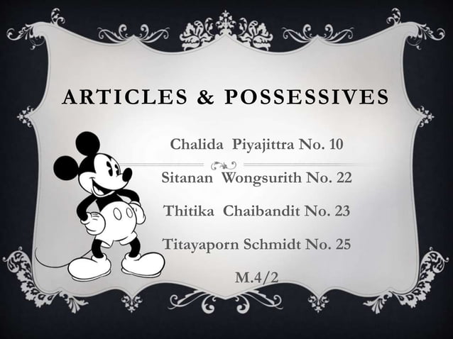 Articles & possessives | PPTX