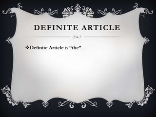 Articles & possessives | PPTX