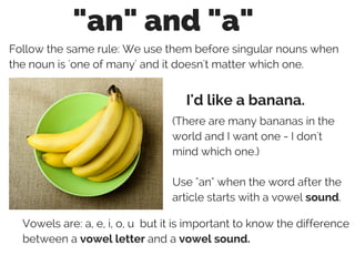 Articles - Definite and Indefinite - a/ an/ the | PPT