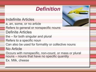 Articles presentation | PPT